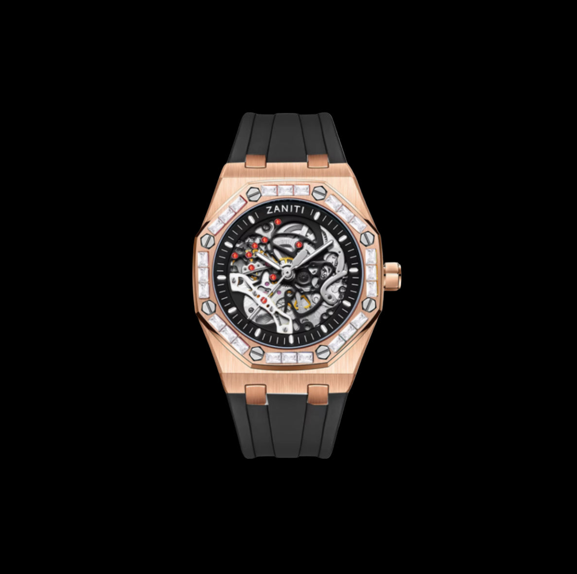 Luxe Skeleton / Rose/Gold - White – Zanati Watches
